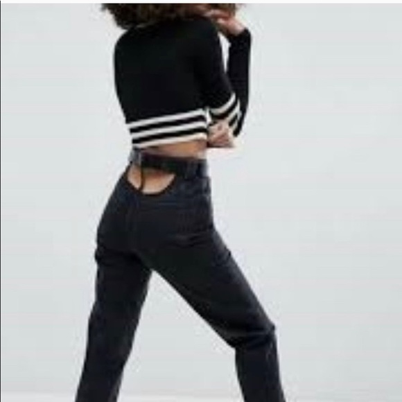 ASOS | Jeans | Asos High Waisted Plumbers Butt Crack Jeans Nwt 32 ...